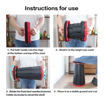 Buy Adjustable Telescopic Multi-Purpose Folding Stool /Table at ...