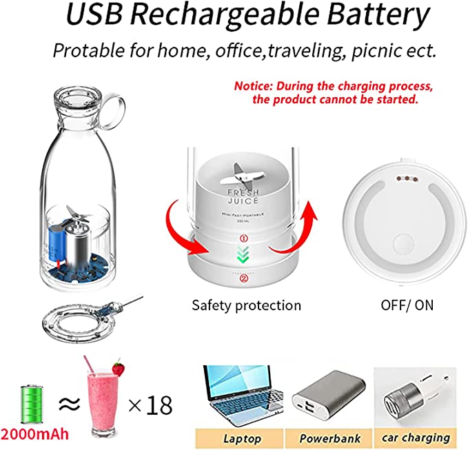 Buy Mini Jucier, Personal Size Blender, Fresh Juice Mini Fast Portable ...