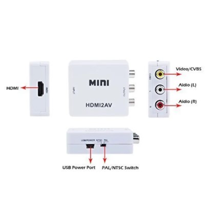 Buy RCA Composite CVBS AV To HDMI Video Audio Converter AV2HDMI Adapter ...