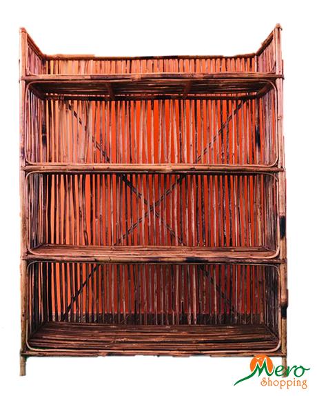 Buy Cane Bamboo Big Size 4 Step Rack at best price in Kathmandu Nepal
