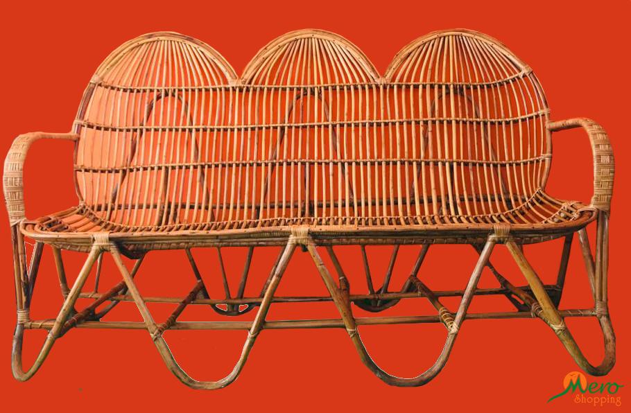Buy Cane Bamboo Dipak 3 Seater Chair at best price in Kathmandu Nepal