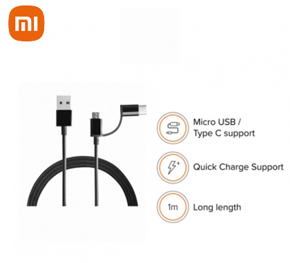 Mi 2-In-1 Micro USB/Type-C Cable - 100 cm