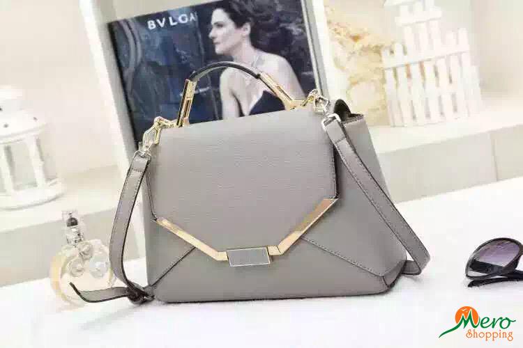 Buy Online Grey Color Bag With Golden Metal in Kathmandu Nepal.