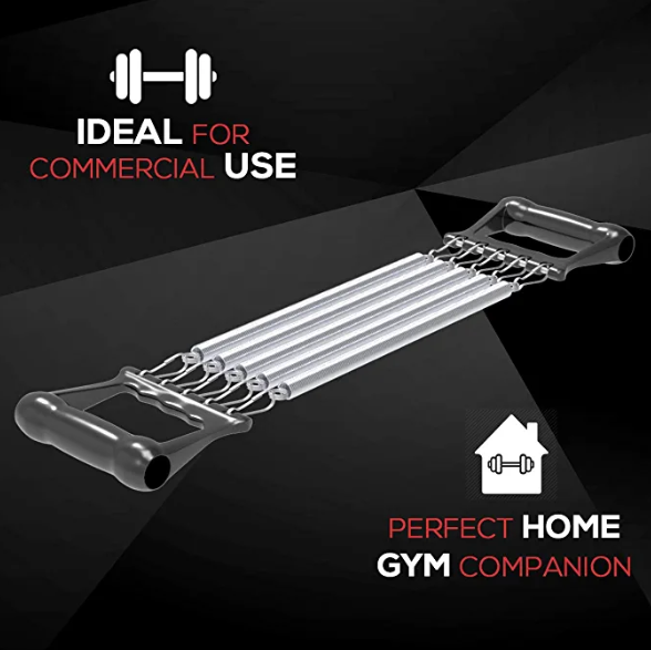 Steel 5 Spring Portable Adjustable Resistance Professional Gym Exercise ...