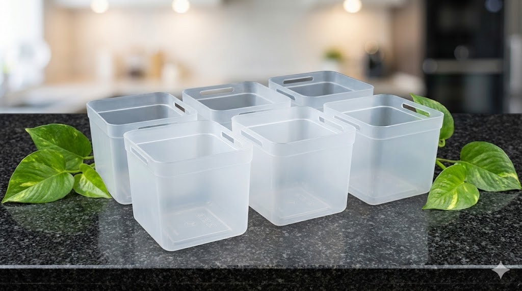 Smart 6-Grid Fridge Storage Box (2 Pcs) | Refrigerator Organizer