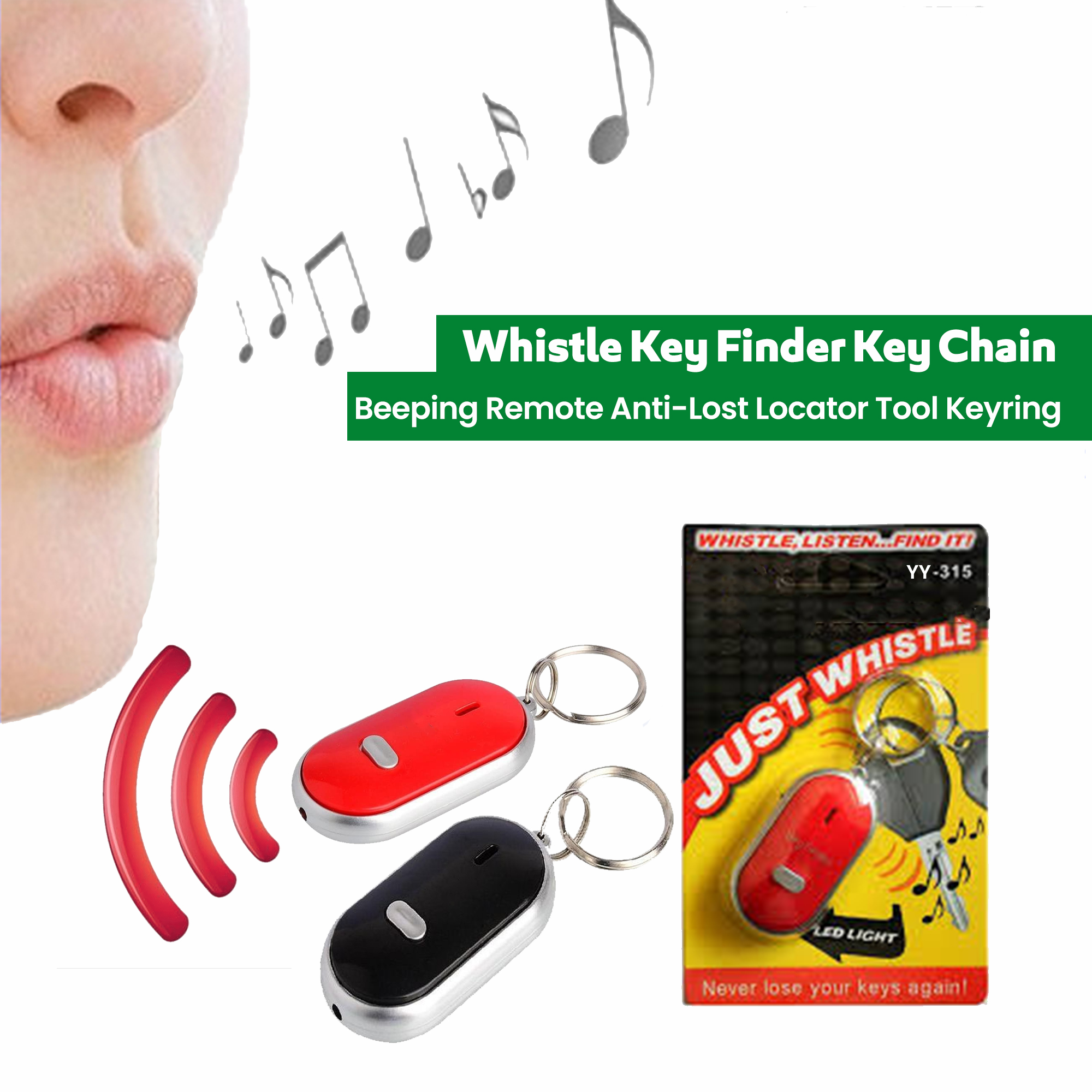 Whistle Key Finder & Key Ring