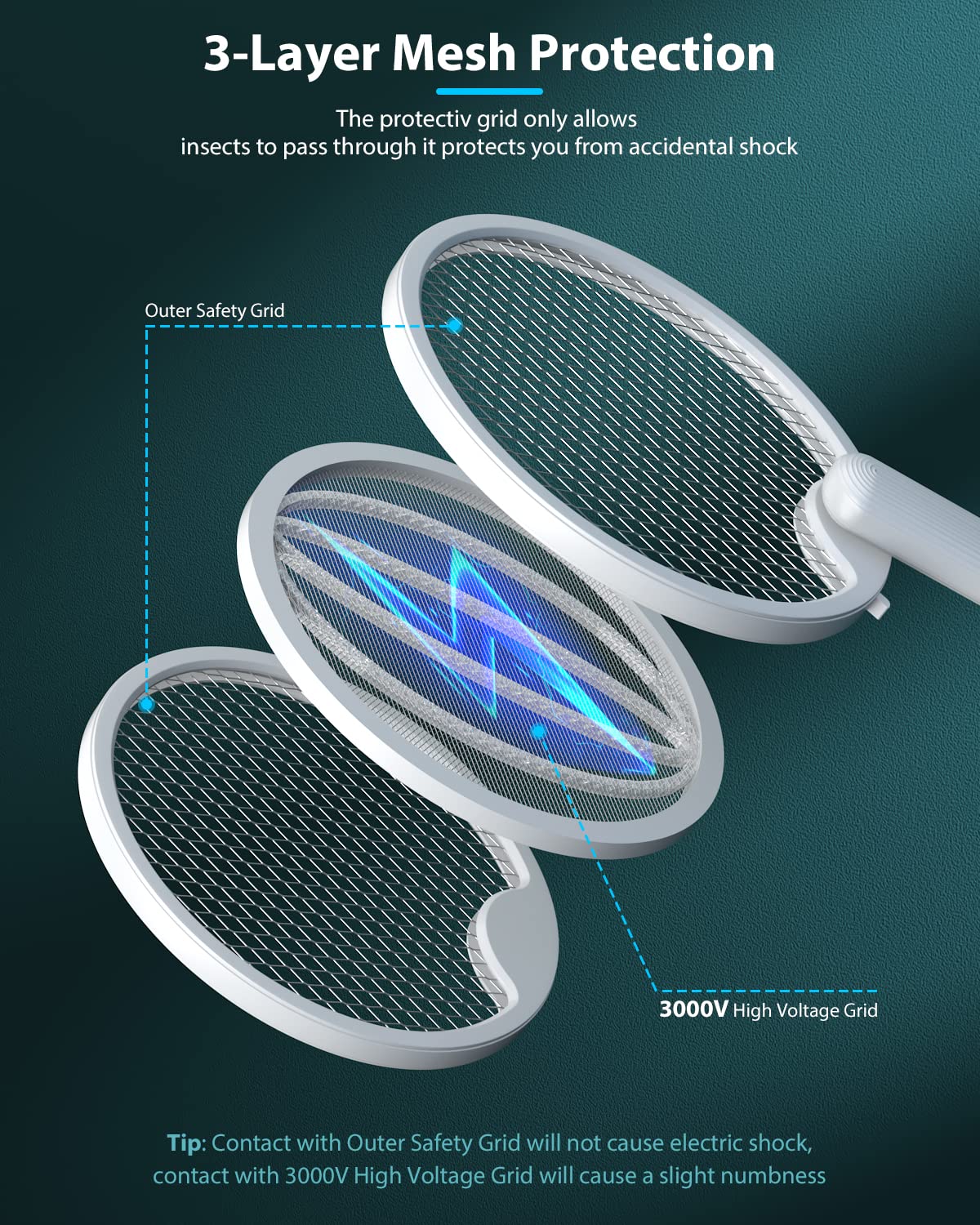 Foldable Mosquito Racket