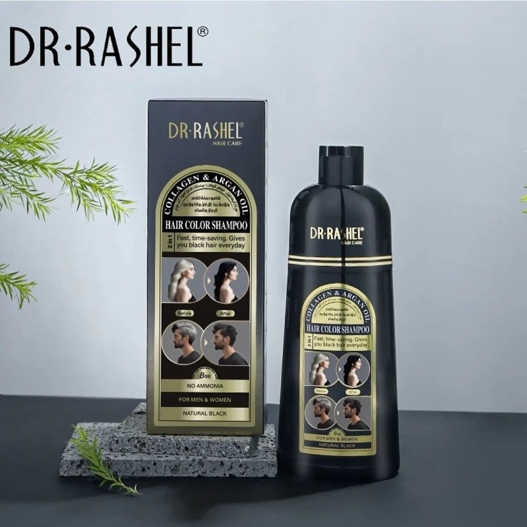 Dr.Rashel Collagen And Argan Oil Hair Color Shampoo - 400 ml