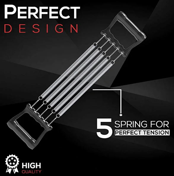 Steel 5 Spring Portable Adjustable Resistance Professional Gym Exercise ...