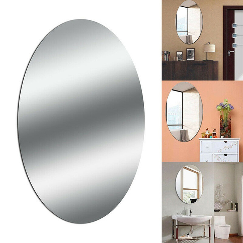 Oval Wall Mirror Sticker