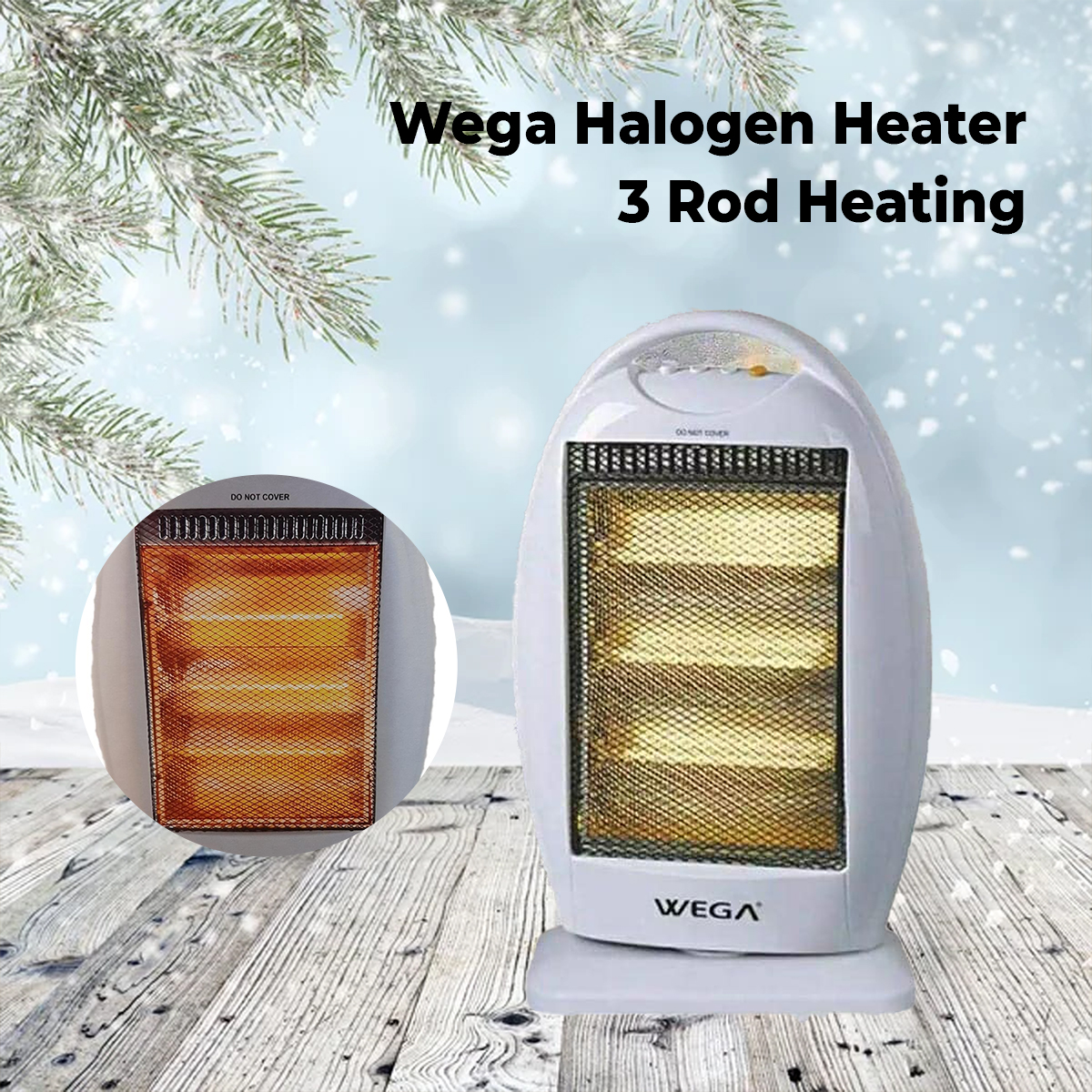 Wega Halogen Heater 3 Rod Heating- W743