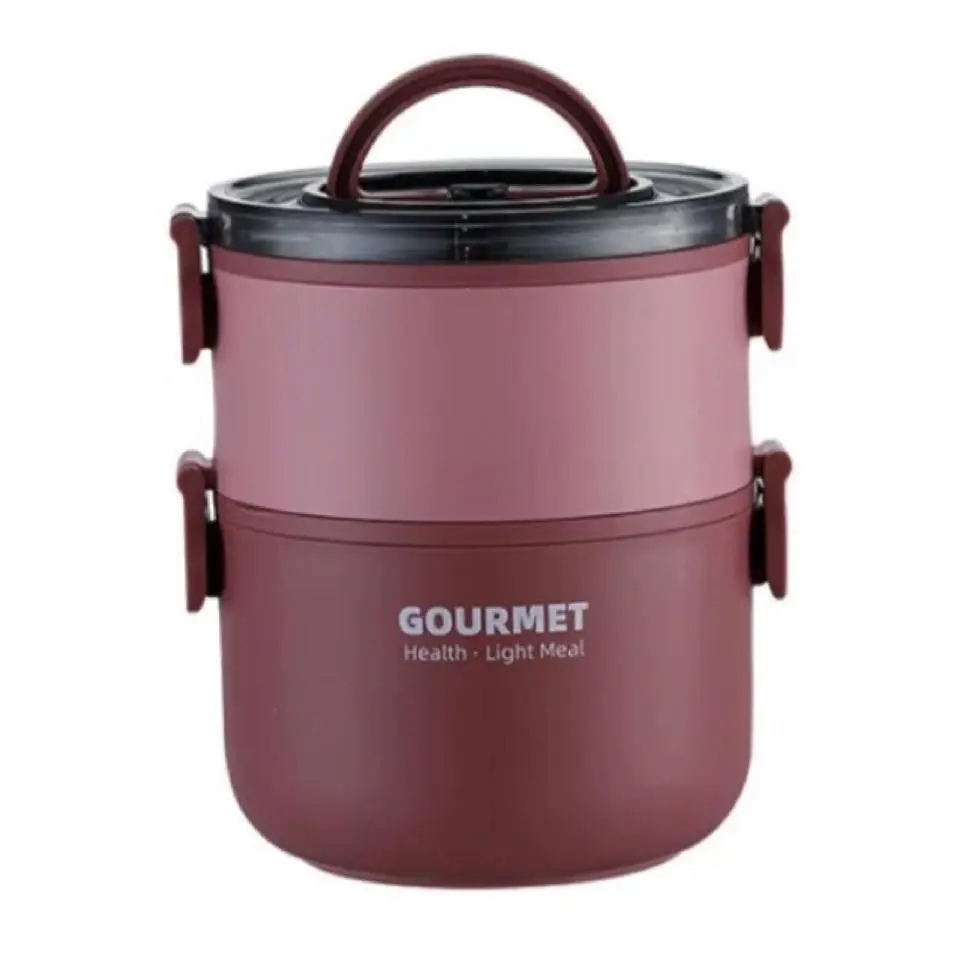 Stainless Steel Thermal Lunch Box with Locking Tiers and Spacious ...