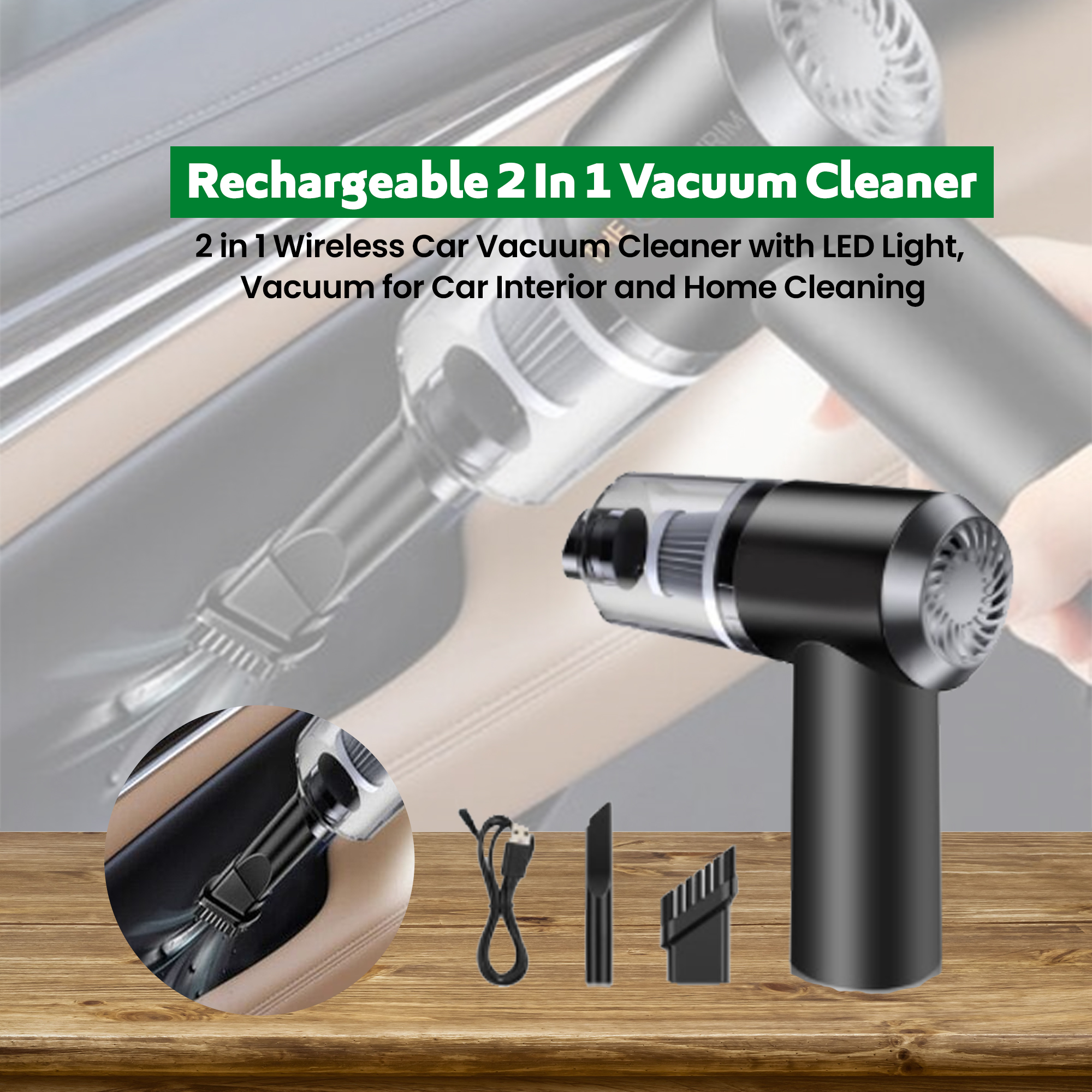 Rechargeable 2 In 1 Vacuum Cleaner