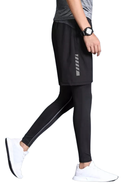 Buy Sporty Long Inner & Outer Shorts Set at Meroshopping