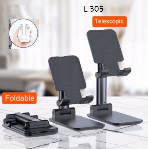 Folding desktop phone stand