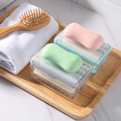 Rolling Soap Box Portable Soap Bar Box Dispenser with Rubber Roller ...