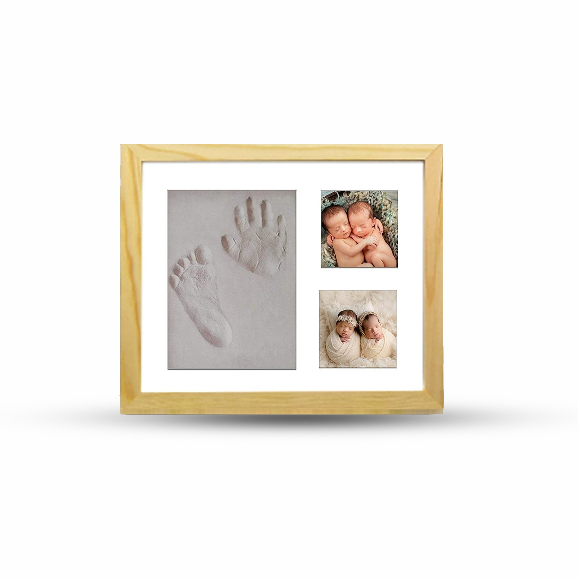 Mold Your Memories Newborn Baby's Clay Handprint and Footprint Photo Frame