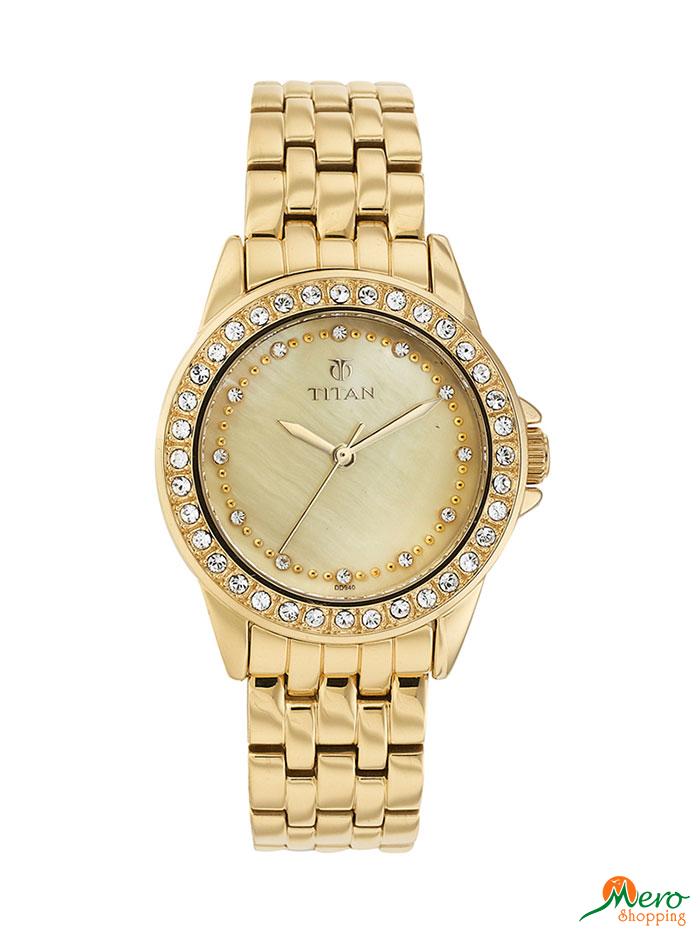 Buy Online Titan 9798YM01 Purple Glam Gold Analog Watch - For Women in ...