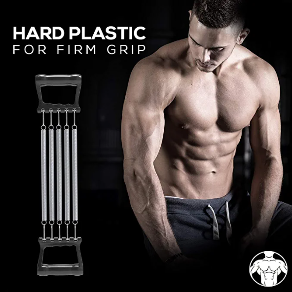 Steel 5 Spring Portable Adjustable Resistance Professional Gym Exercise ...