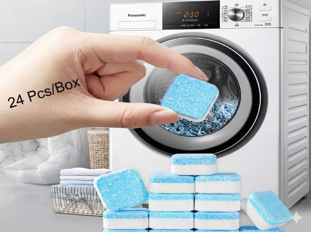 Washing Machine Cleaner Tablets (24 Pcs) | Deep Cleaning Solution