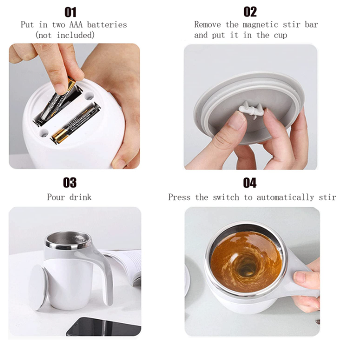 Buy Automatic Magnetic Stirring Coffee Mug at Meroshopping