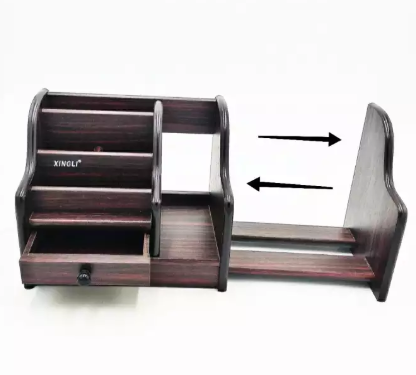 Buy XINGLI Multi-Utility Wooden Desk Organiser, Pen Stand/Pencil Stand ...